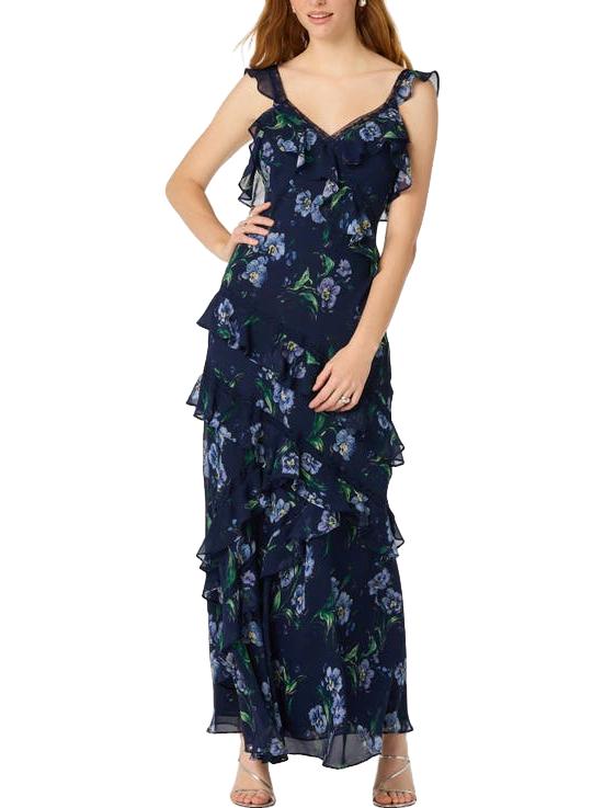 ASTR THE LABEL ASTR the Label Megan Floral Ruffled Maxi Dress